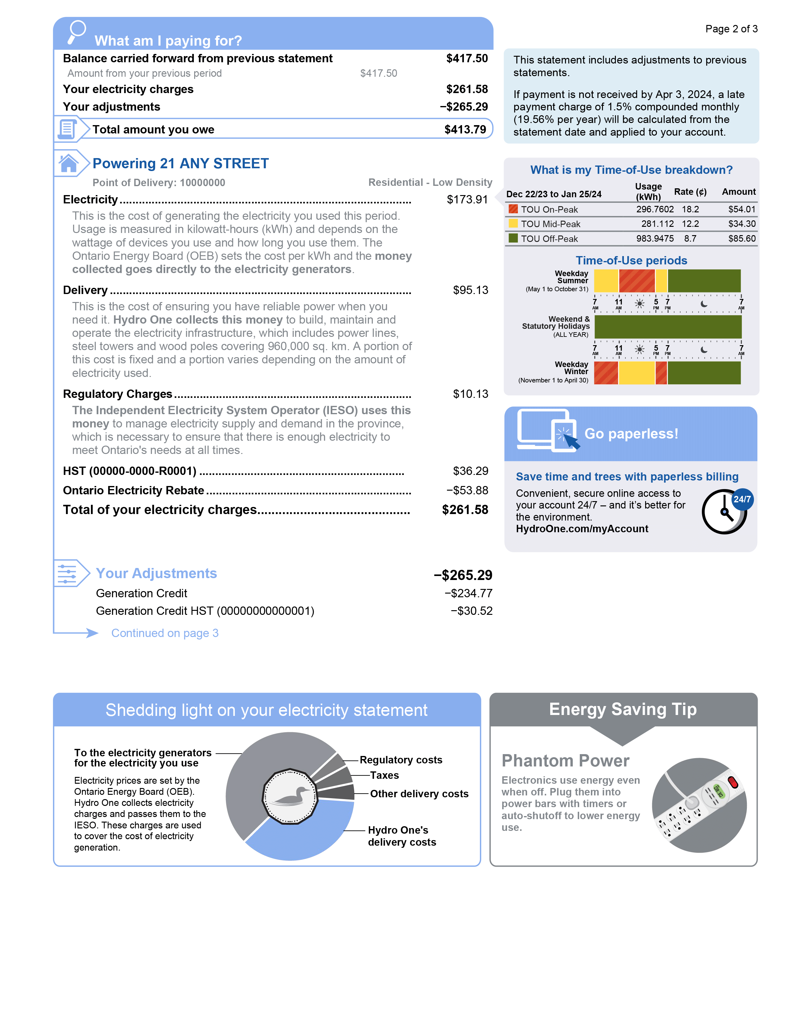 Understand My Bill: Net Metering TOU | Hydro One